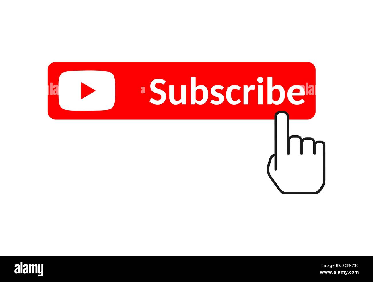 Youtube subscribe button Cut Out Stock Images & Pictures - Alamy