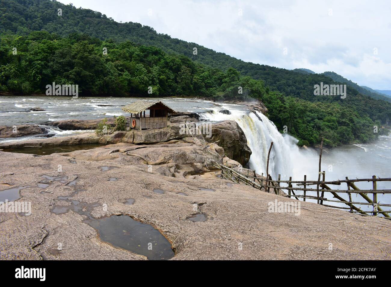 Scenic waterfalls at athirappilly in thrissur district hi-res stock ...