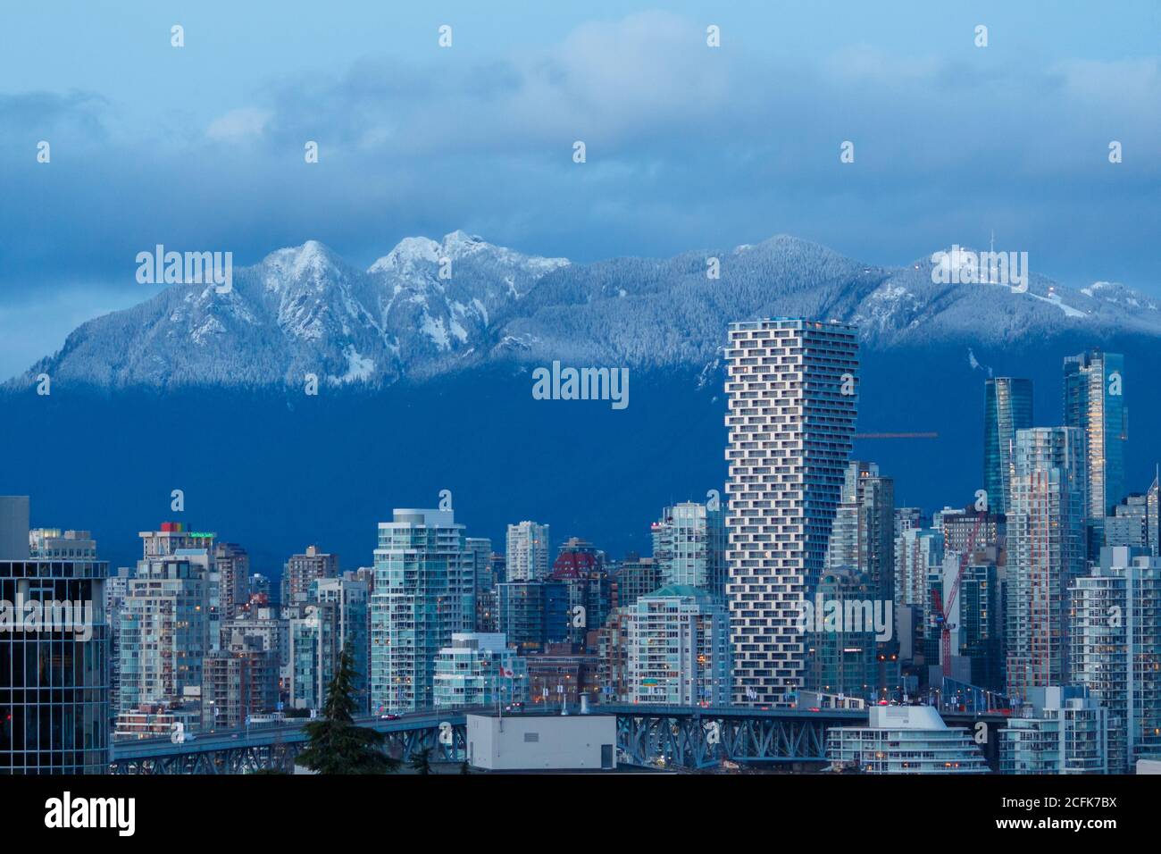 Vancouver, Canada - Circa 2019: Downtown Vancouver and the mountains ...