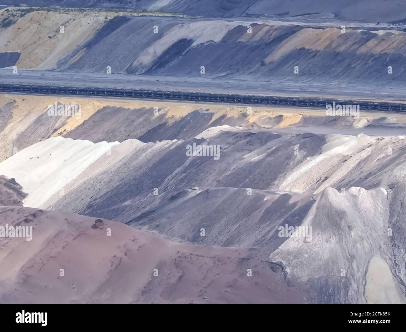 Lignite mining at the Skywalk of Garzweiler, Jackerath in Germany Stock ...