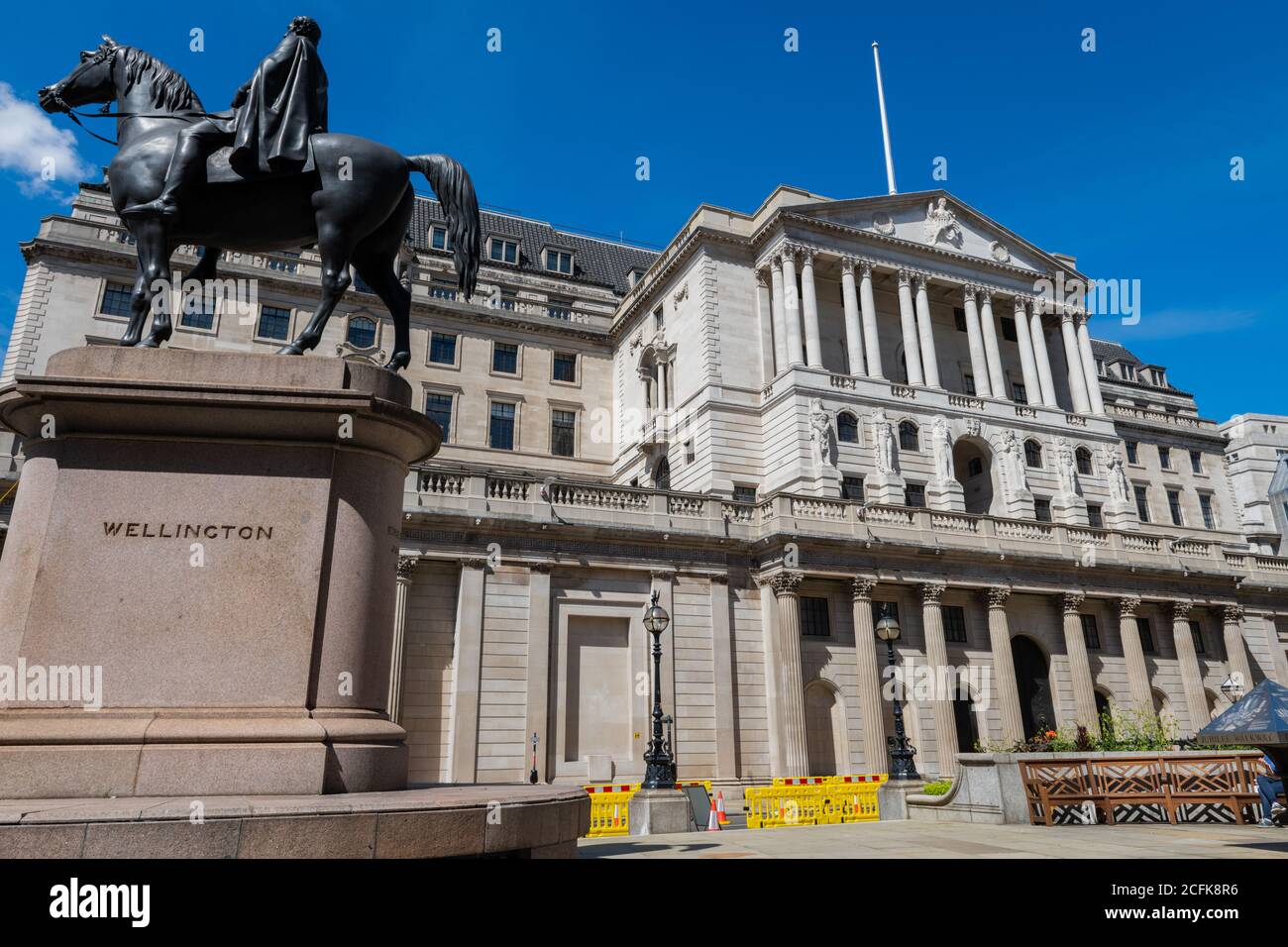 The Bank of England situated on Threadneedle Street, the City of London ...