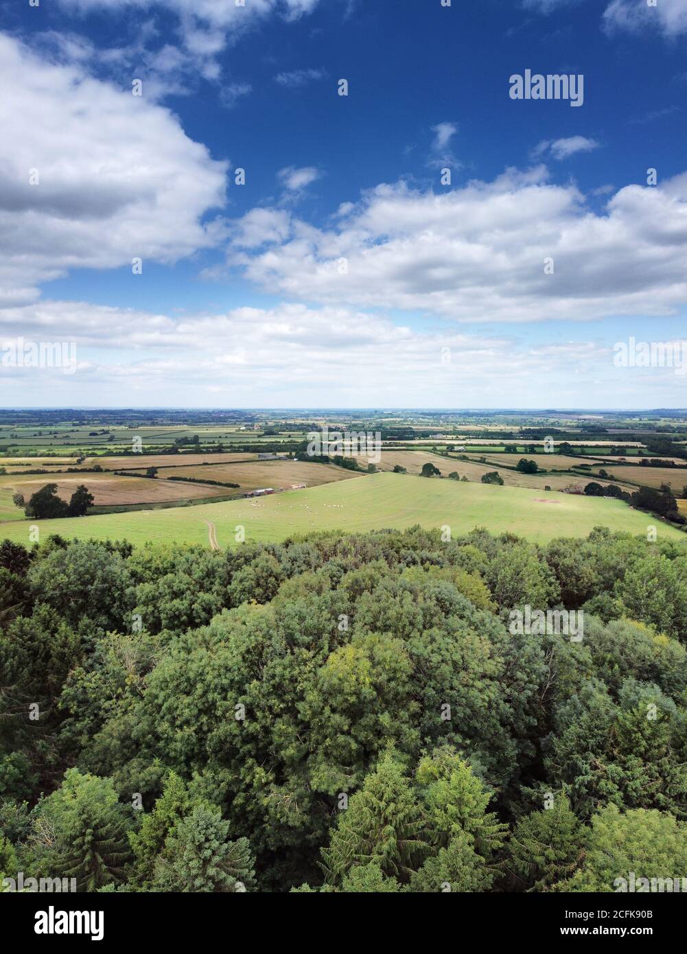 aerial view of farmland in the oxfordshire countryside in england Stock ...