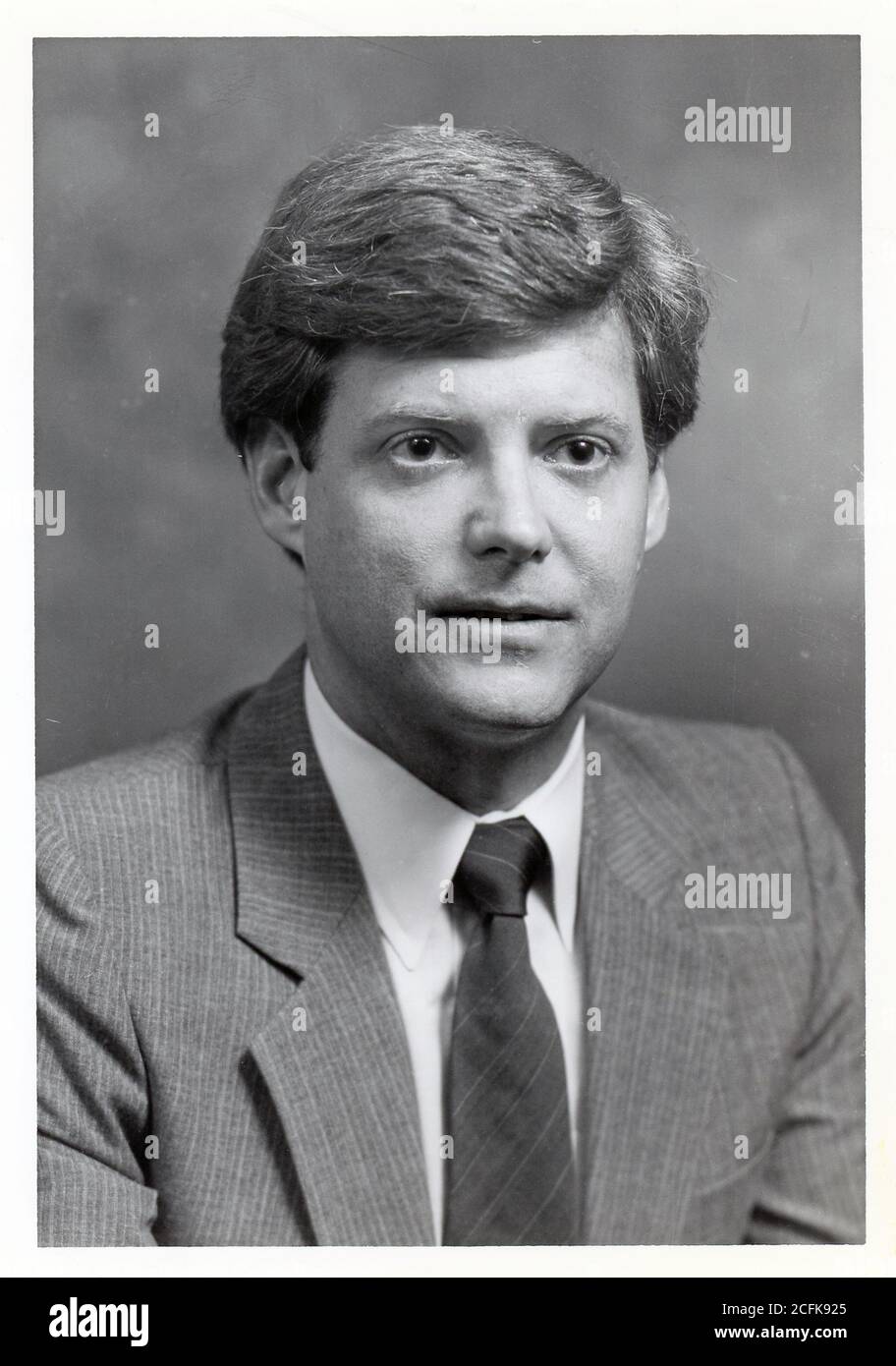 Formal business portrait of young businessman, 1980, USA Stock Photo ...