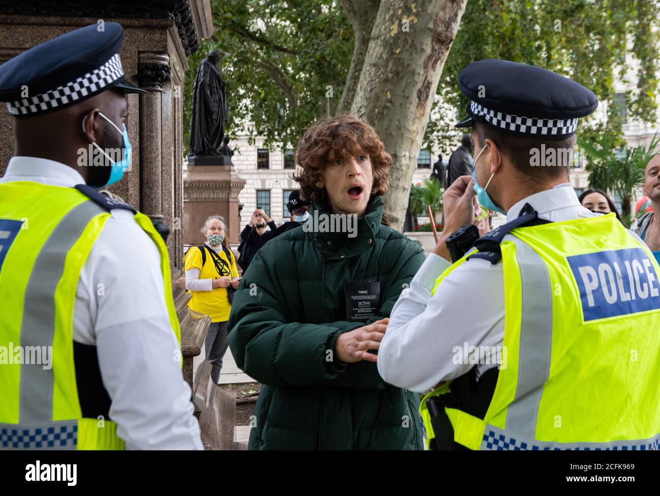 London, United Kingdom. 6th September 2020. Police officers wearing ...