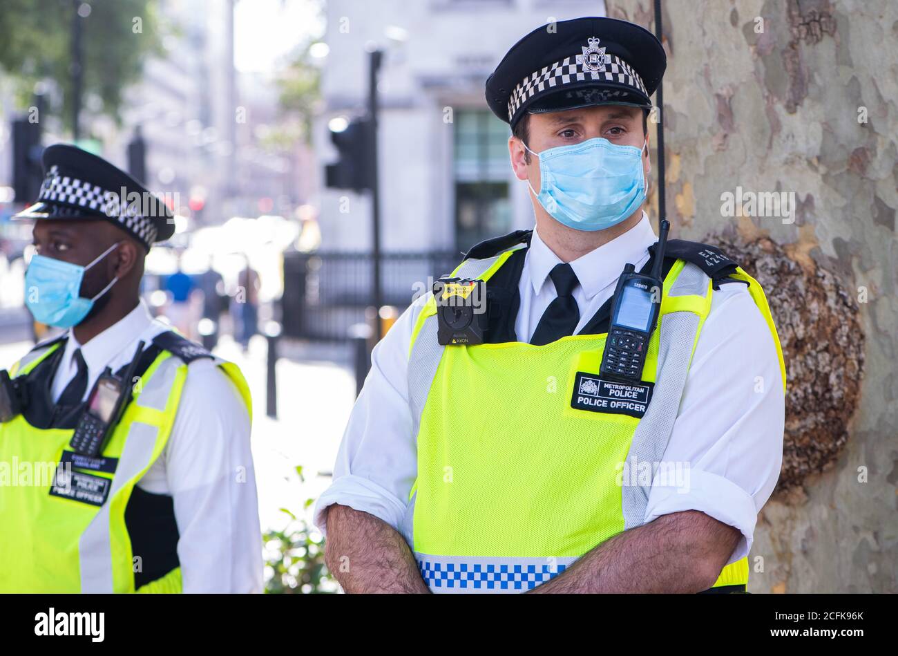 London, United Kingdom. 6th September 2020. Police officers wearing ...
