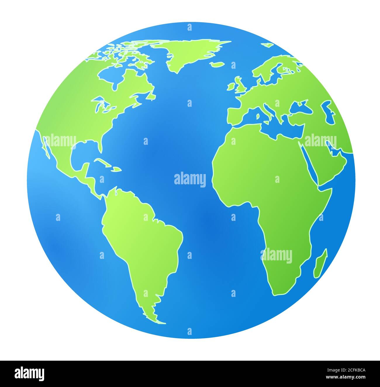 Vector beautiful icon with stylized earth on white background Stock ...