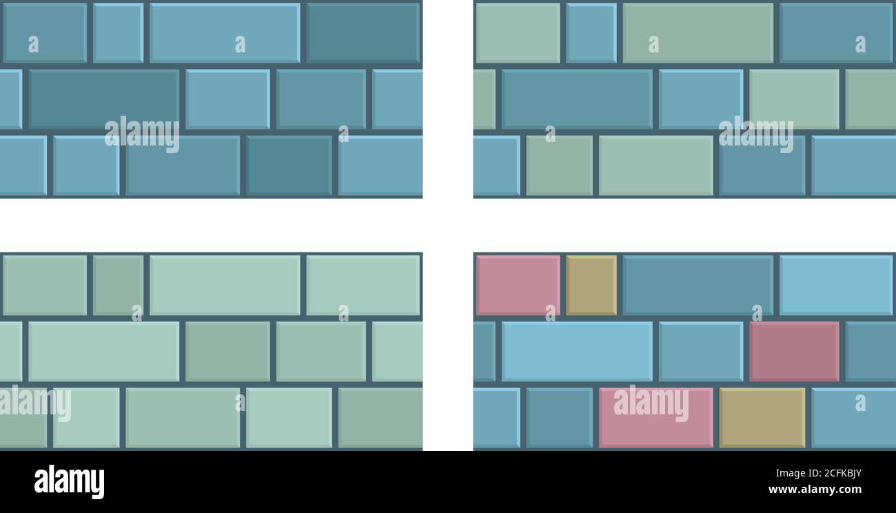 Four different versions of seamless pattern vectors with different ...