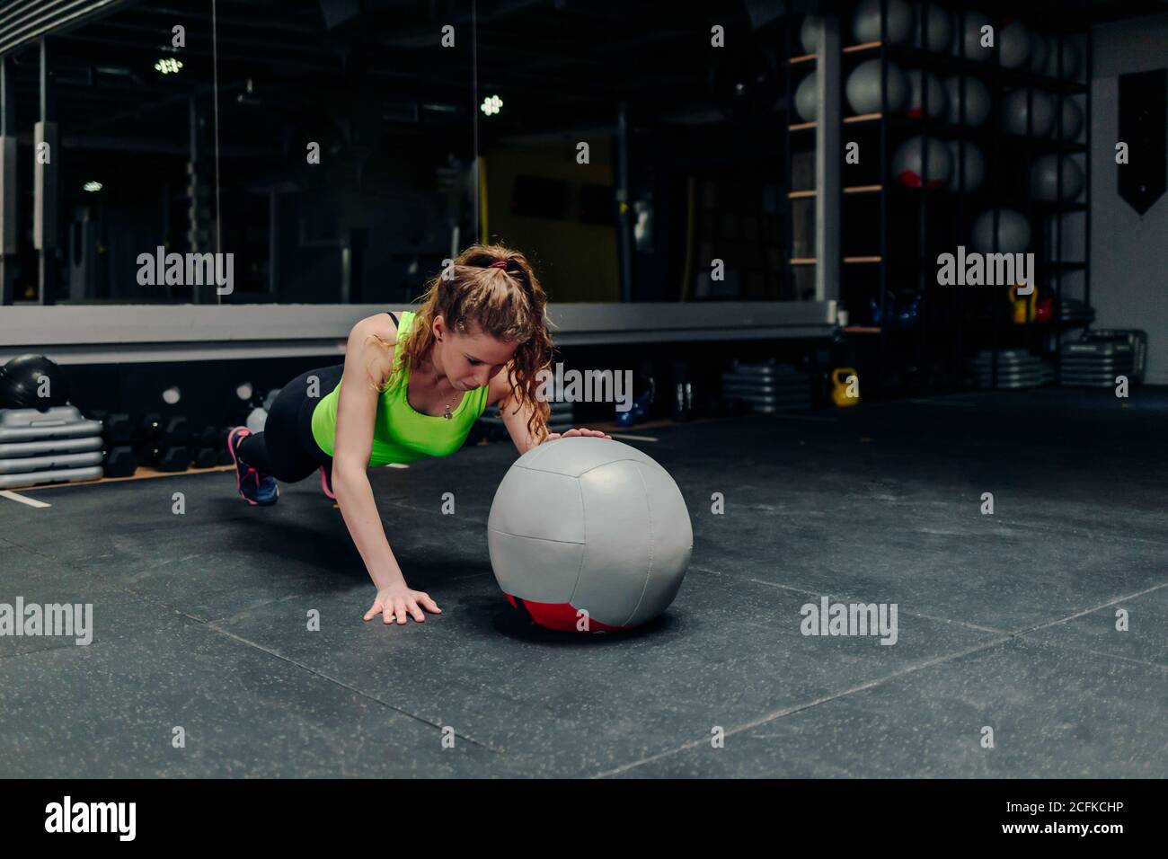 Woman doing plank exercise hi-res stock photography and images - Alamy