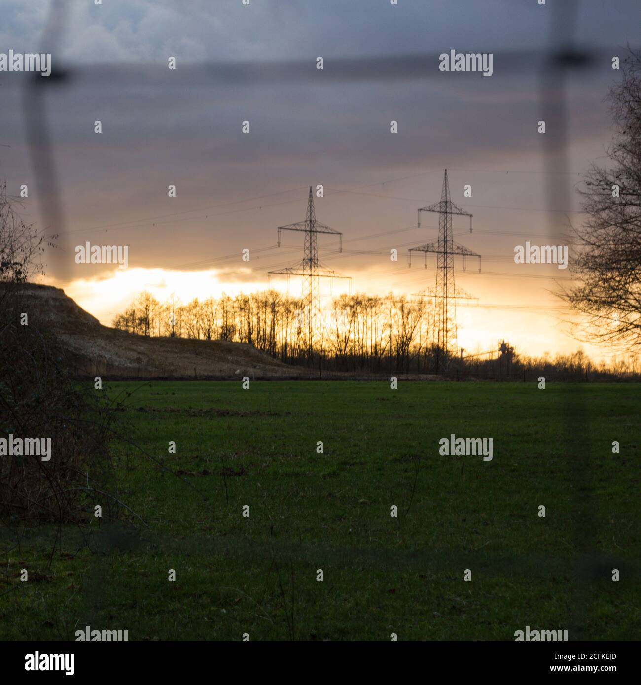 Pastoral German Countryside with Utility Poles, Germany Stock Photo - Alamy