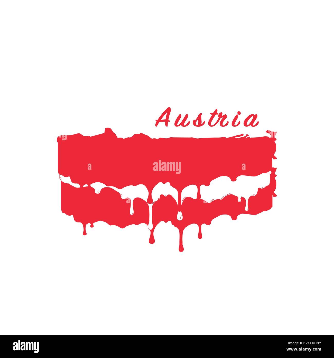 Painted Austria flag, Austria flag paint drips. Stock vector ...
