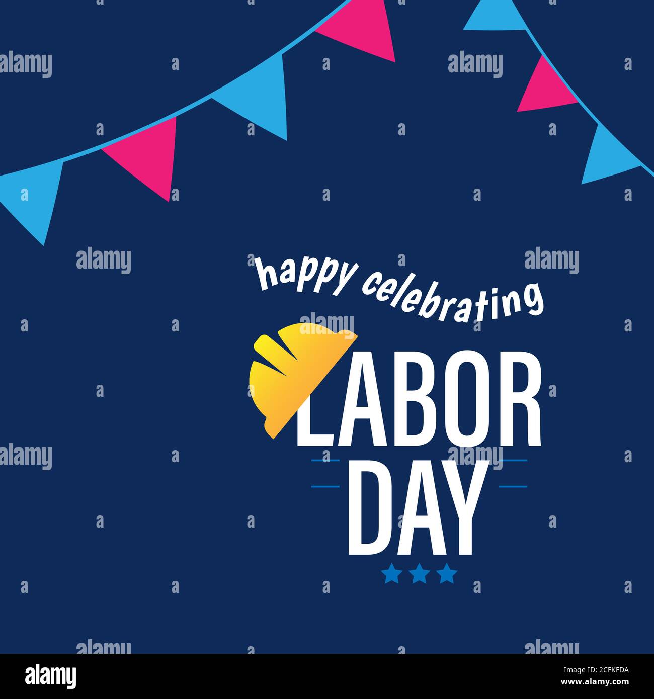 USA happy Labor day text design for advertising template. Vector ...
