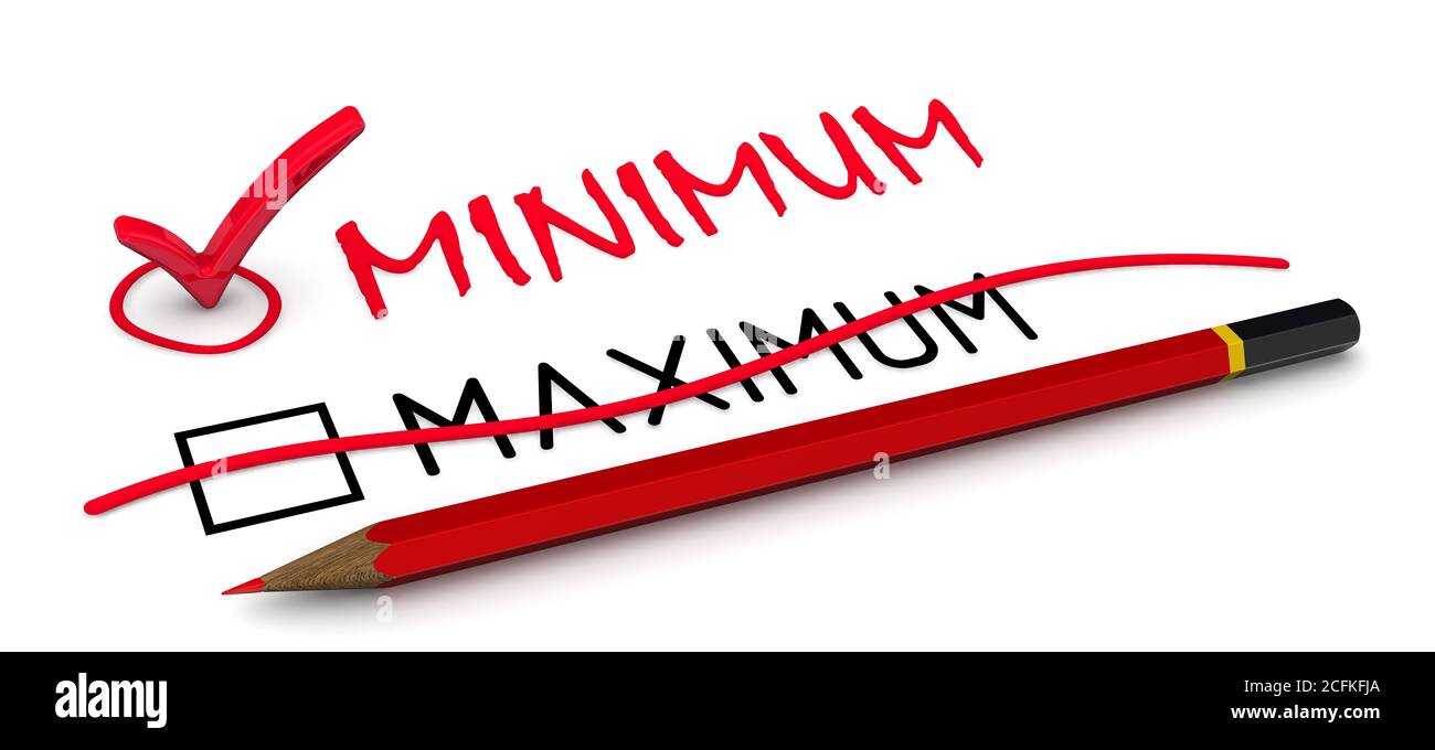 Minimum, not maximum. The concept of changing the conclusion. The red ...