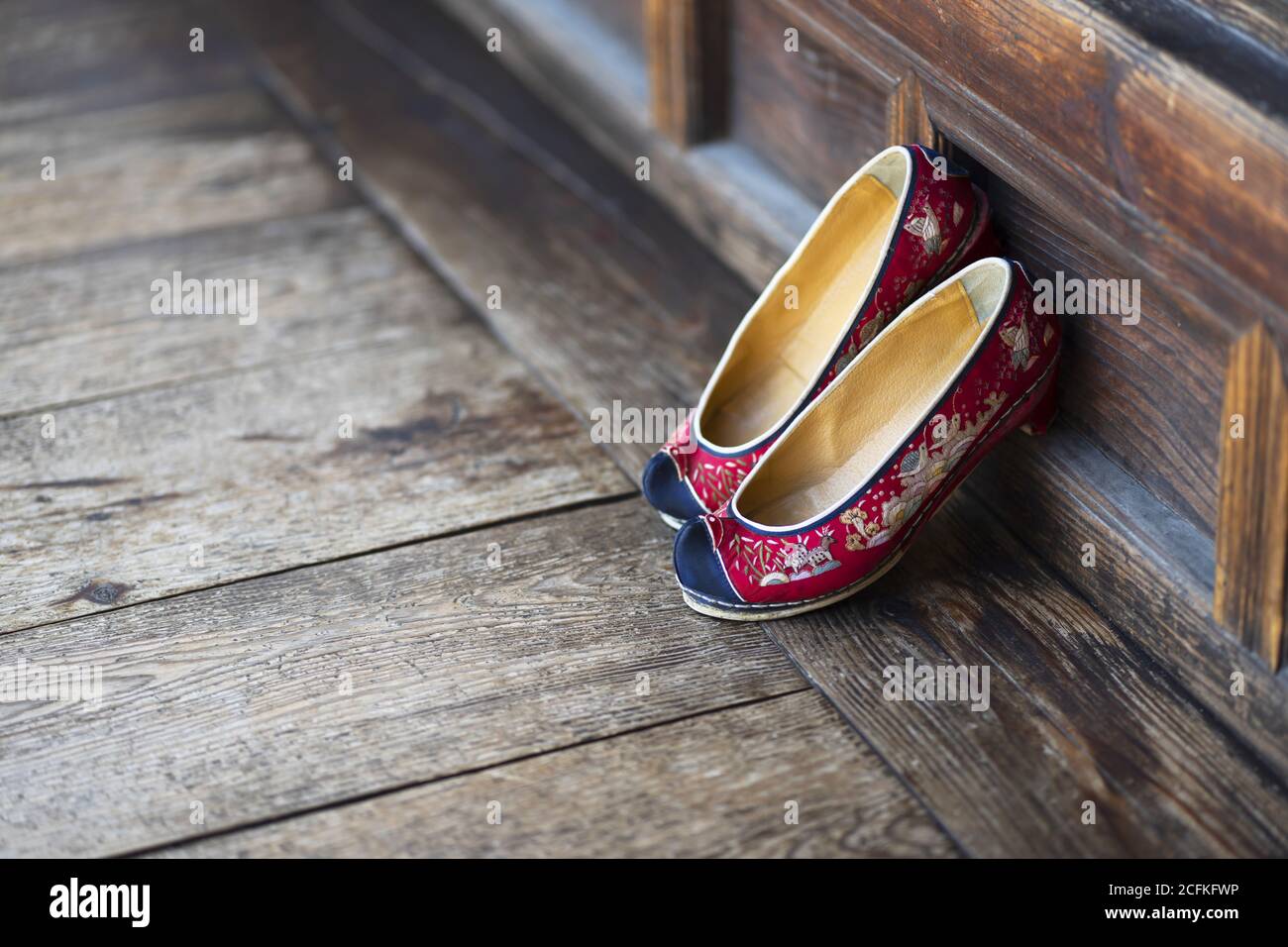 Korean traditional image, flower shoes Stock Photo - Alamy