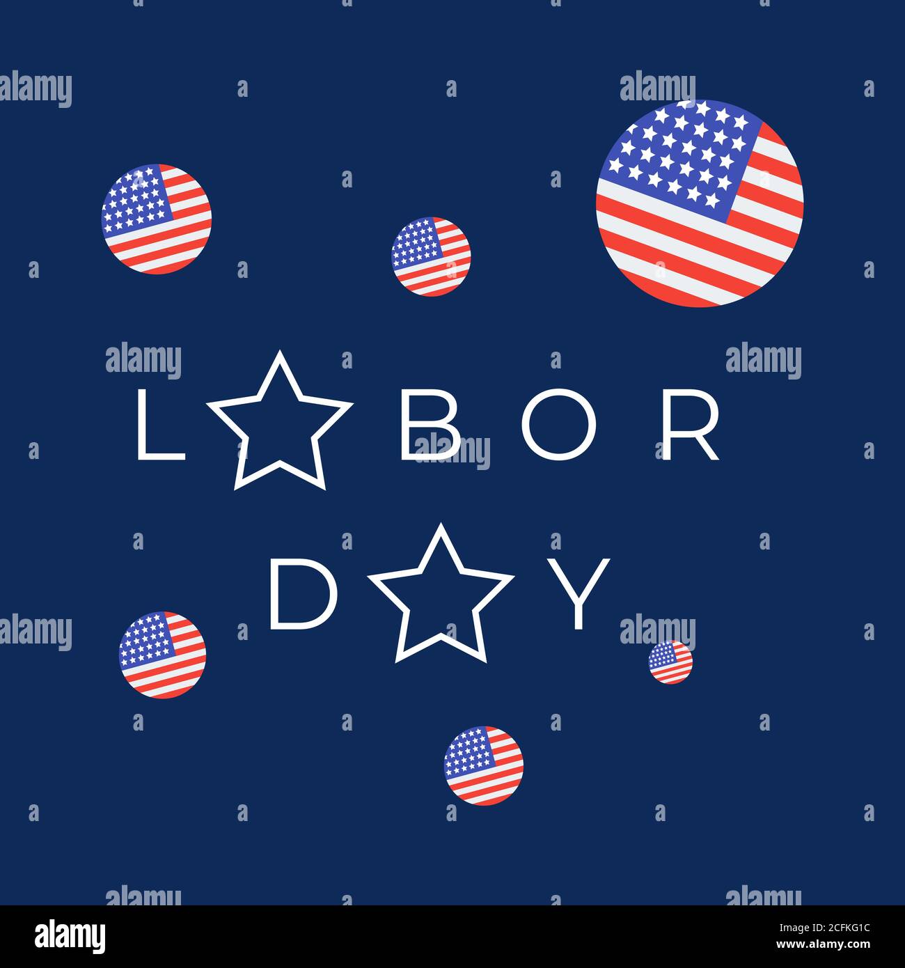 USA happy Labor day text design for advertising template. Vector ...