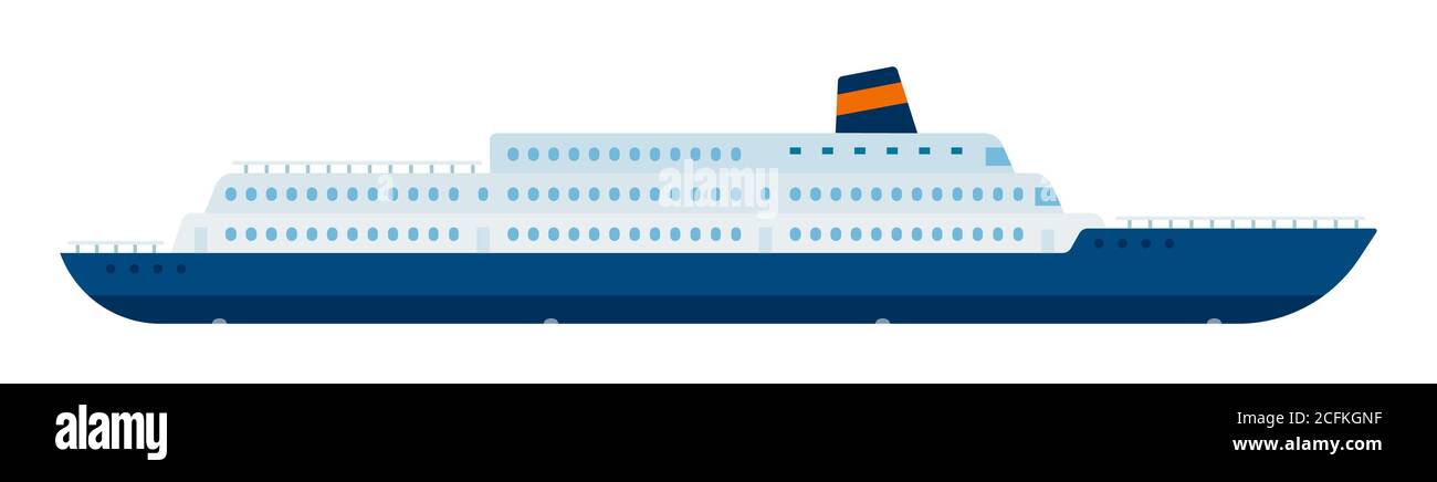 Marine liner, cruise ship making a tourist voyage and carrying ...