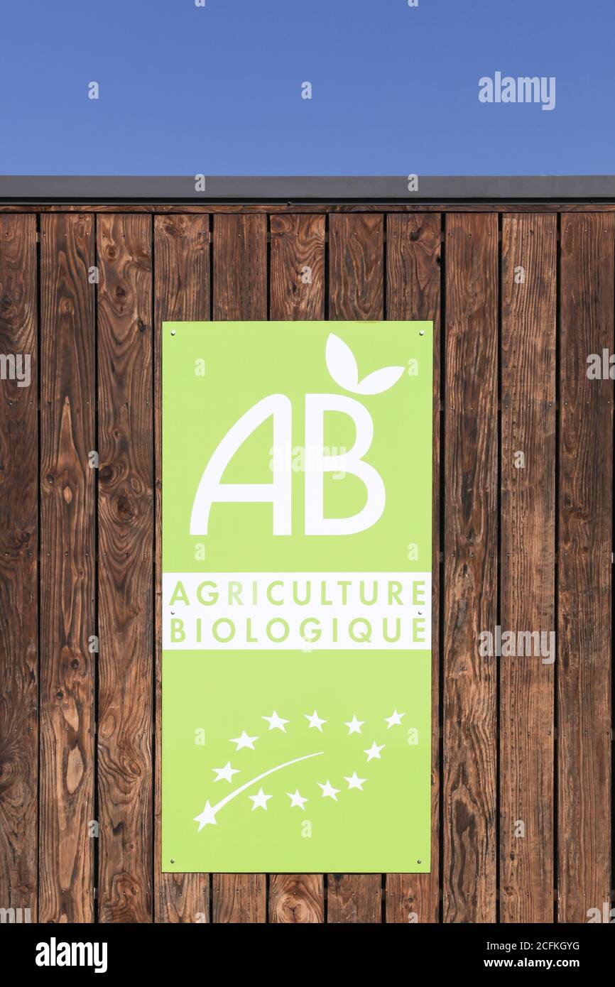 Belleville, France - September 3, 2020: Organic farming label called ...