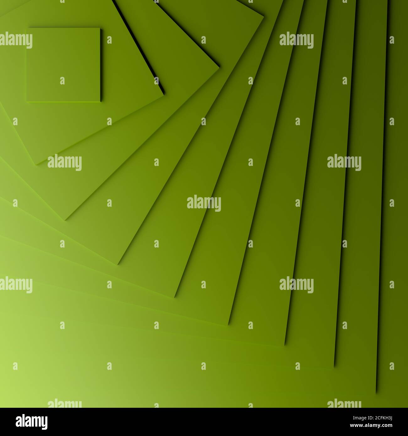 Green modern background with three dimensional steps, 3d rendering ...