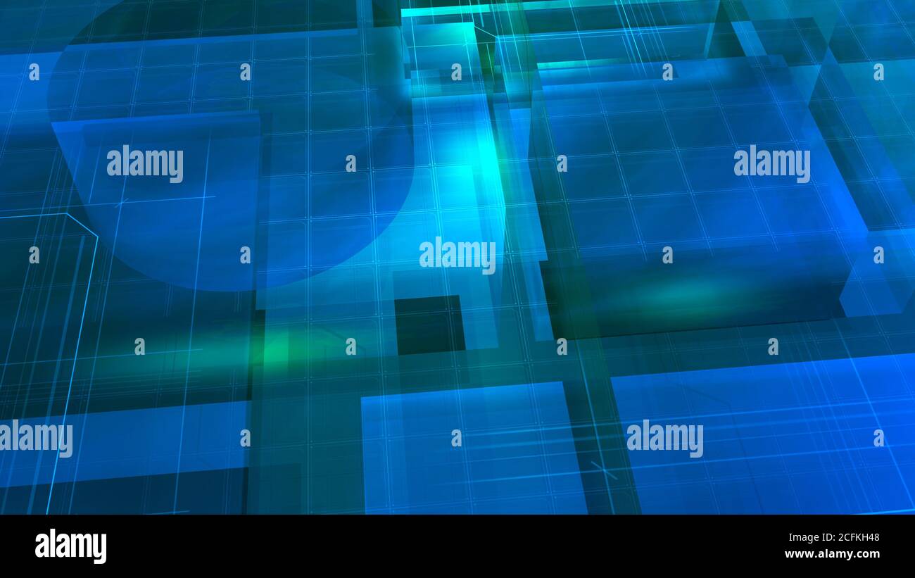 Abstract 3D background with overlay of cubes and lines Stock Photo - Alamy