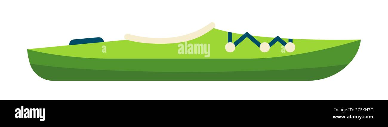 Green kayak light boat for sports and tourism vector on white Stock ...