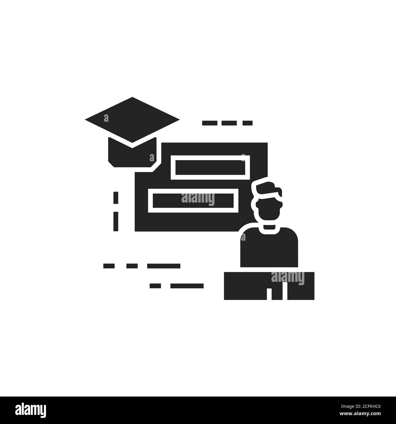 Training seminar black glyph icon. Tutor, educator, teacher. Group ...