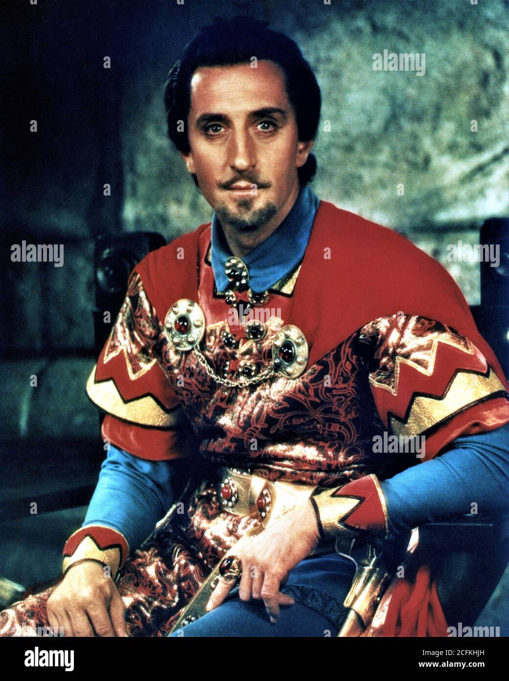 BASIL RATHBONE as Sir Guy of Gisbourne Colour Portrait by DONALD BIDDLE ...