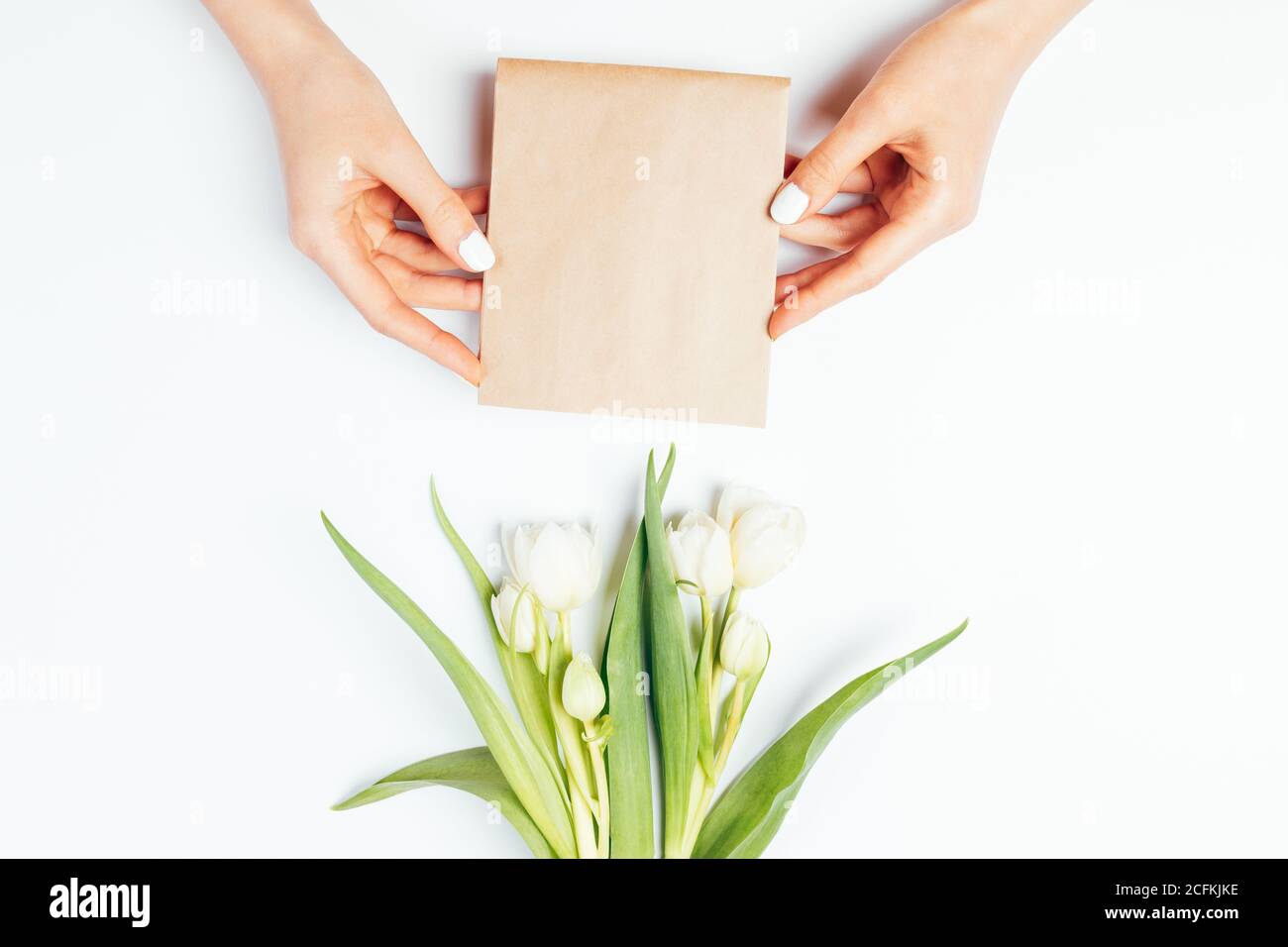 Female hands holding empty greeting card template Stock Photo - Alamy Female hands holding empty greeting card template Stock Photo - Alamy