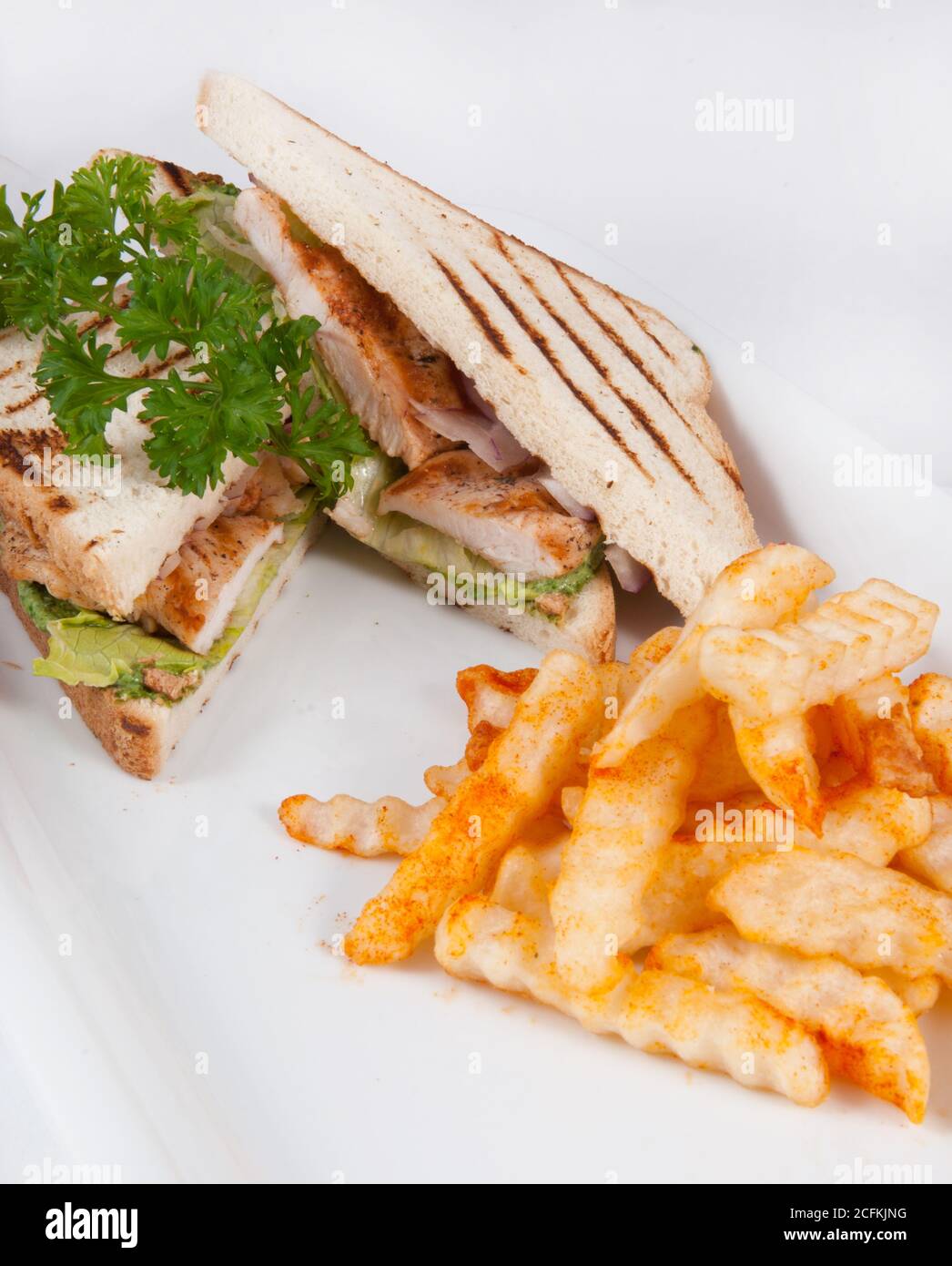 Pressed and toasted stuffed panini Stock Photo - Alamy