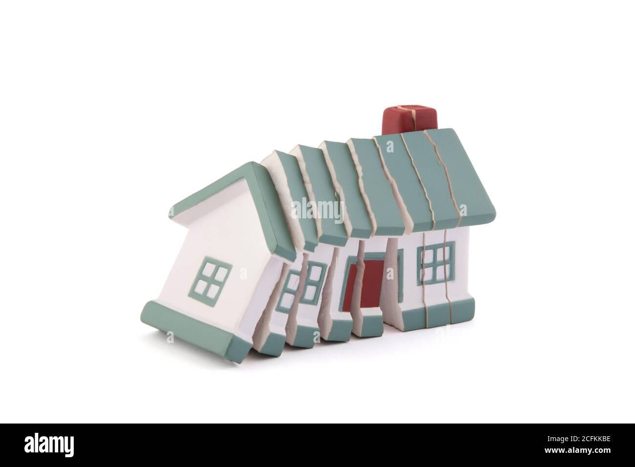 Sliced house isolated on white background with clipping path Stock ...