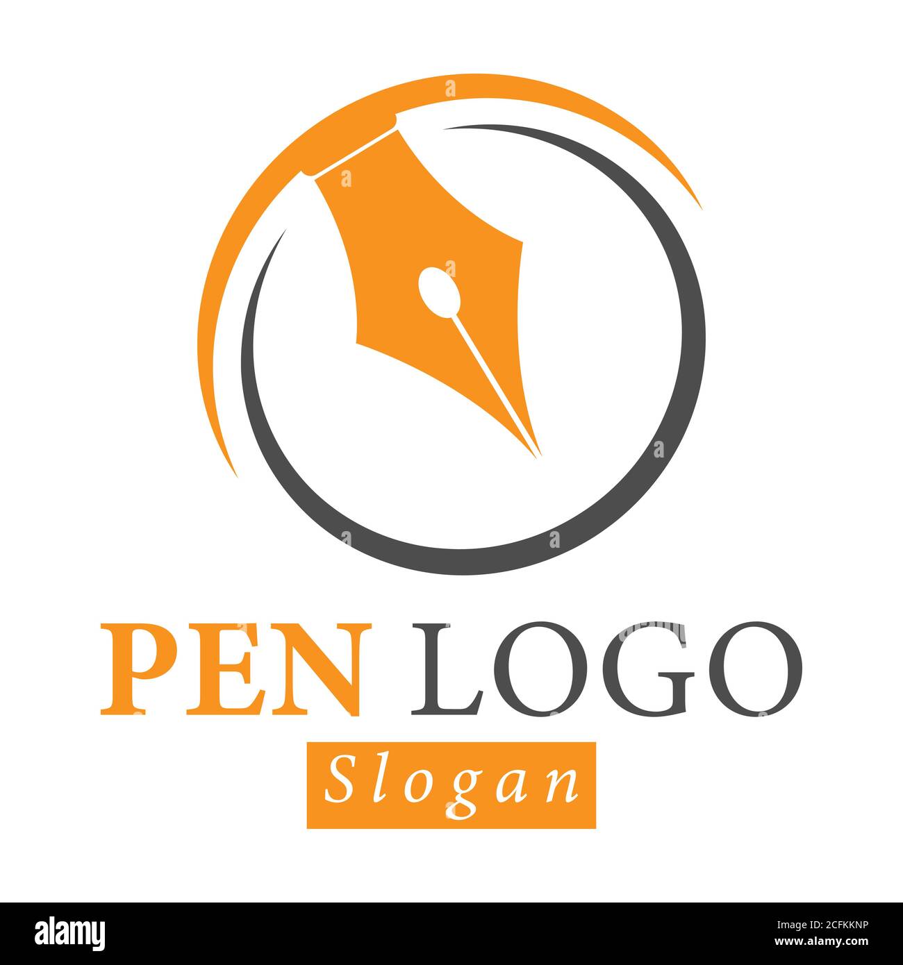 Logo pen. Vector illustration for for logo, brand, sticker or emblem ...