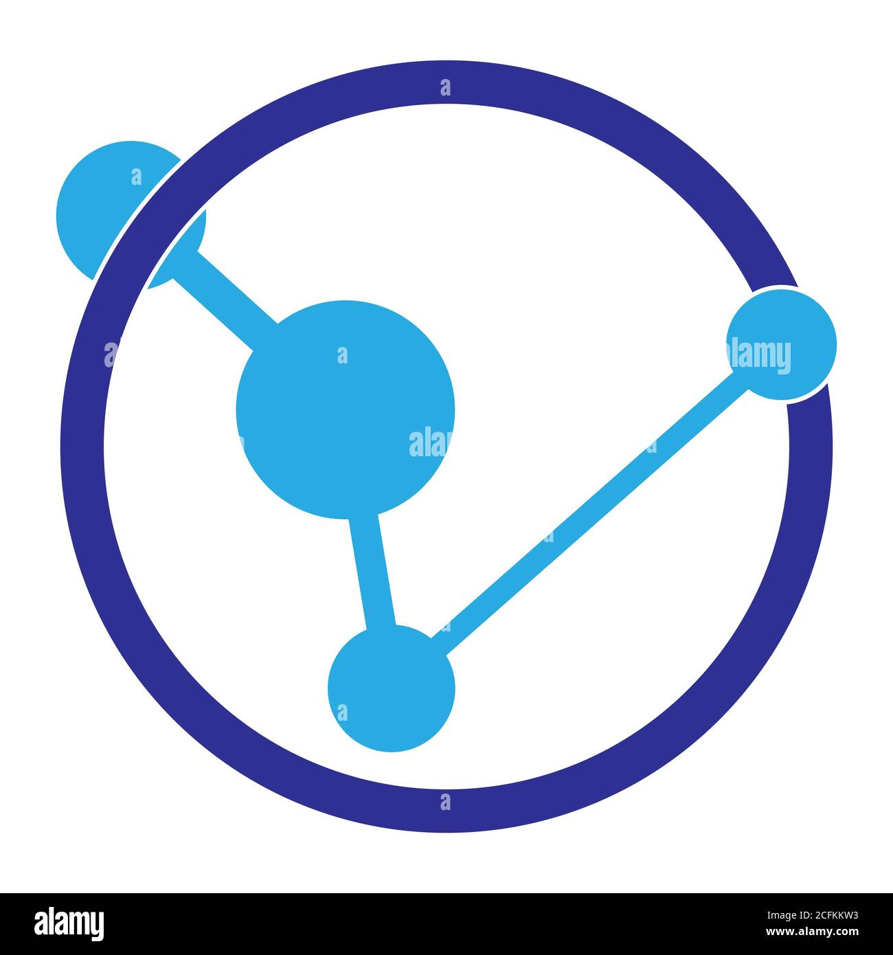 Circle and structure icon.Vector illustration in a flat style for a ...