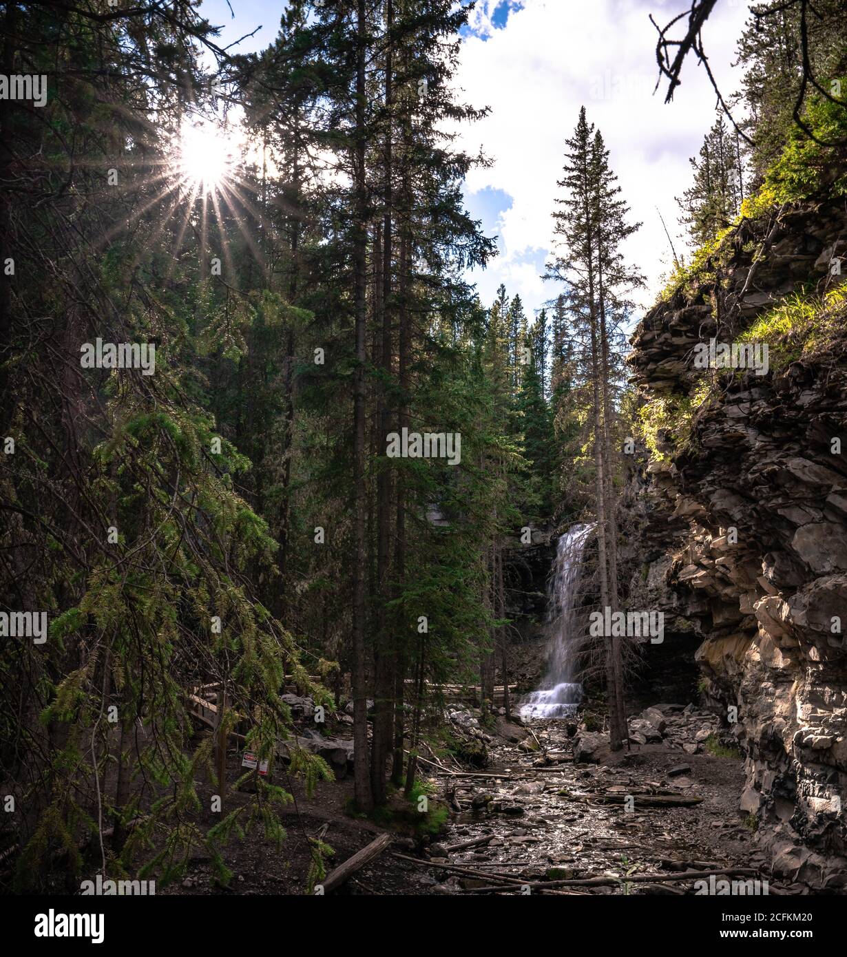 Troll Falls magical Canadian waterfall Stock Photo - Alamy