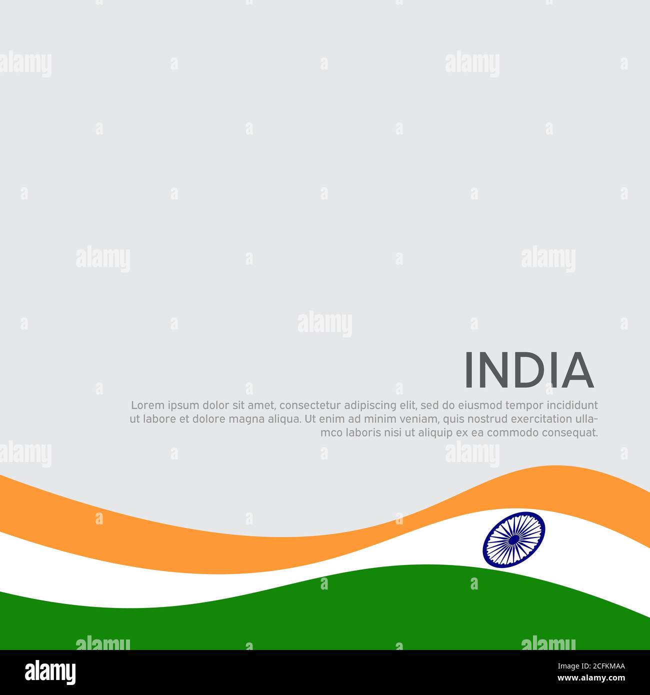 Abstract waving flag of india. Creative background for patriotic ...