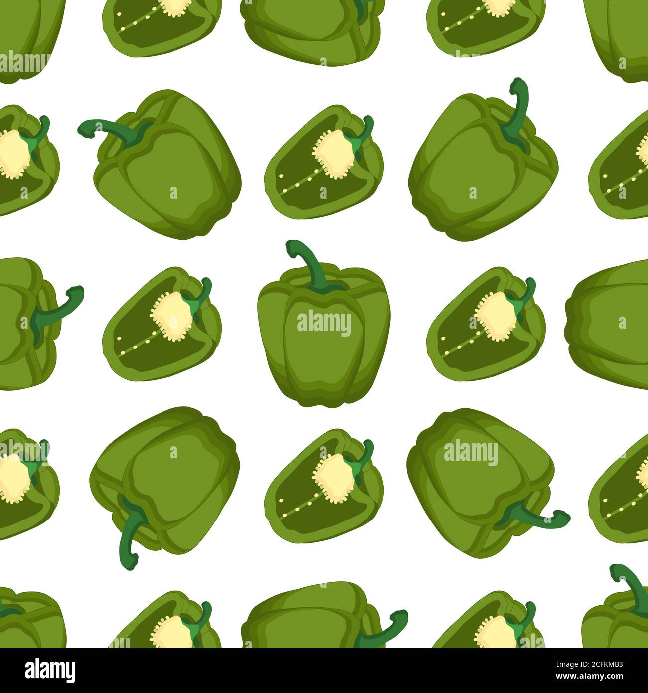 Illustration on theme of bright pattern bell pepper, vegetable capsicum ...