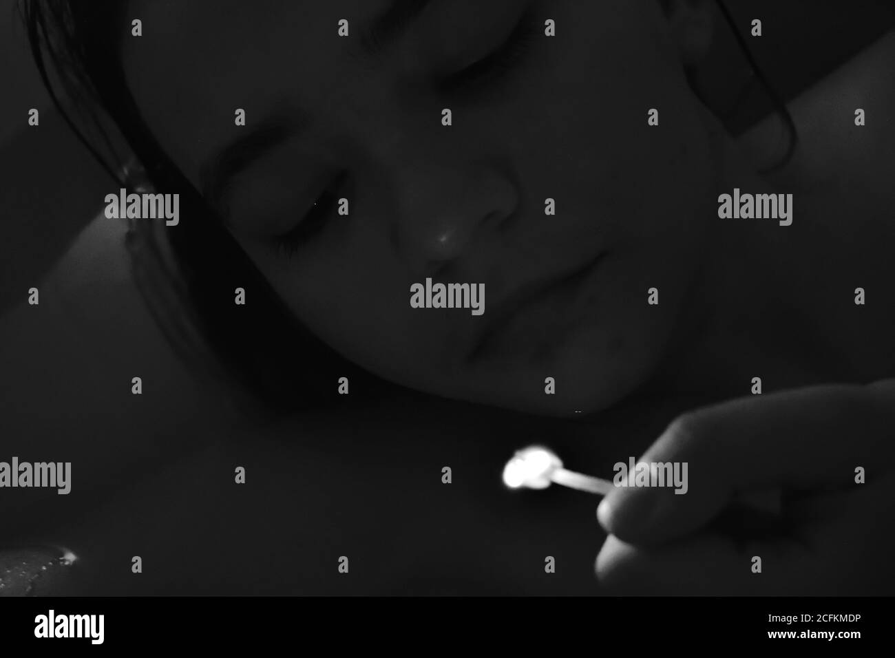 Matchstick eyes Black and White Stock Photos & Images - Alamy