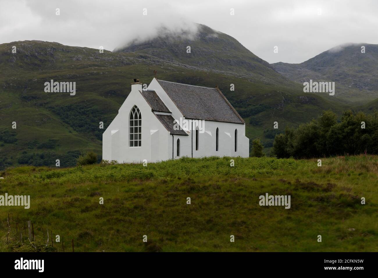 Lochailort Church by the Glenfinnan Railway Highlands Scotland Stock ...