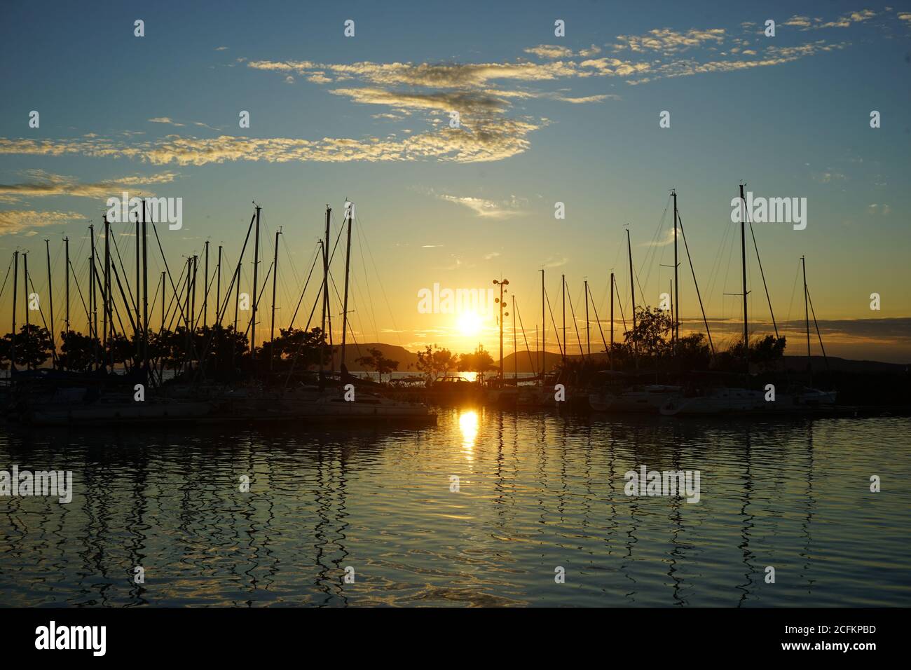 Beautiful sunset images at Lake Balaton in Hungary Stock Photo - Alamy