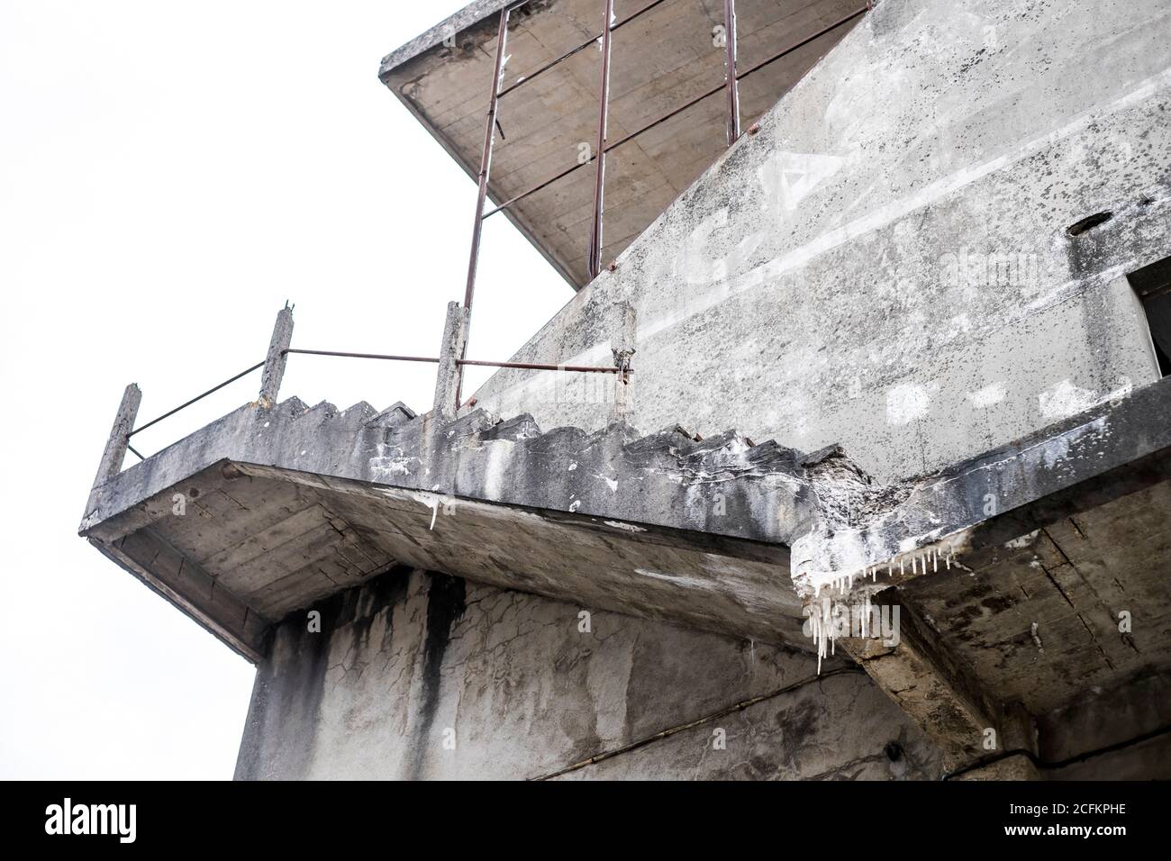 A view of the pit buildings and track at the former Formula One race ...