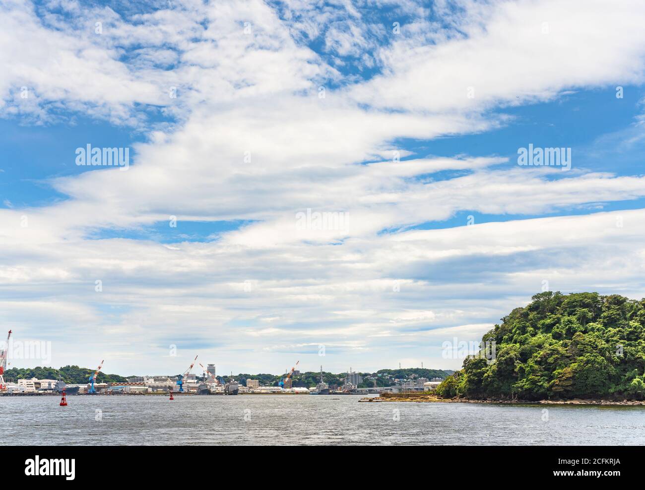 yokosuka, japan - july 19 2020: Azuma Island in the Yokosuka Naval Port ...