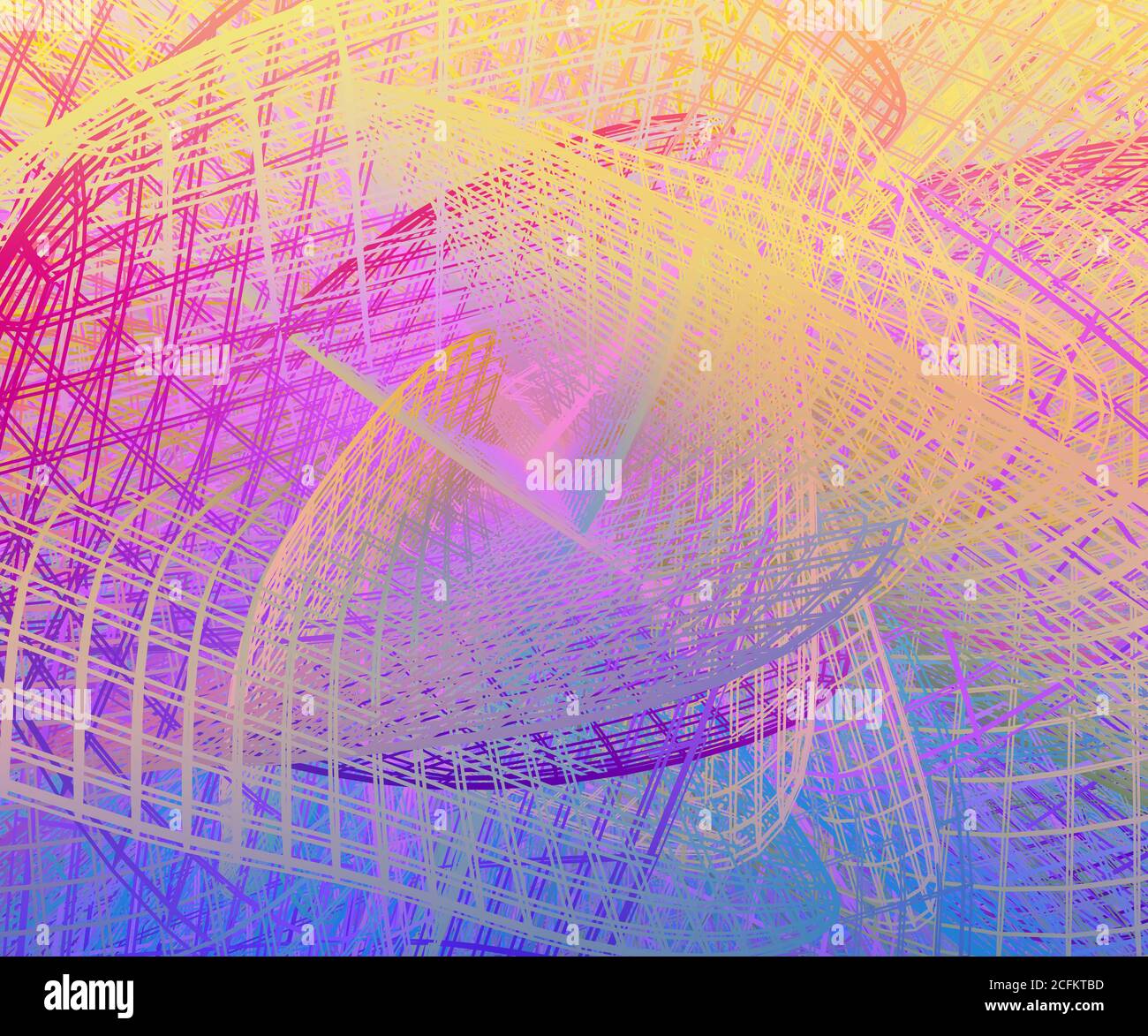 multi colored mesh grid lines, 3d render Stock Photo - Alamy