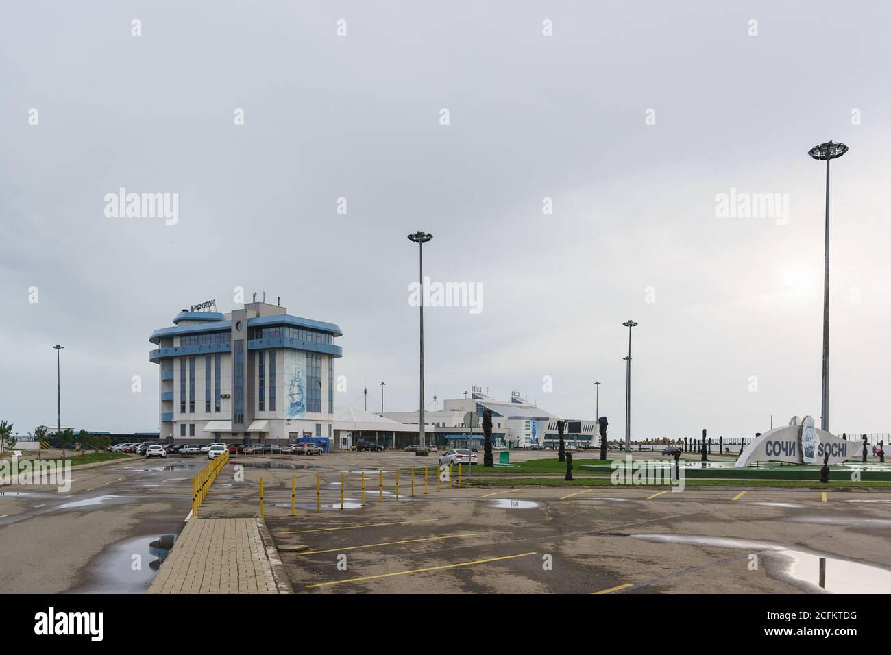 Russia, Krasnodar Krai, Sochi - March 08.2010: Car Parking near the ...