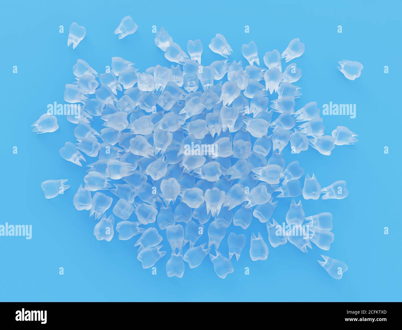 a transparent decorative glass teeth. 3d illustration Stock Photo - Alamy