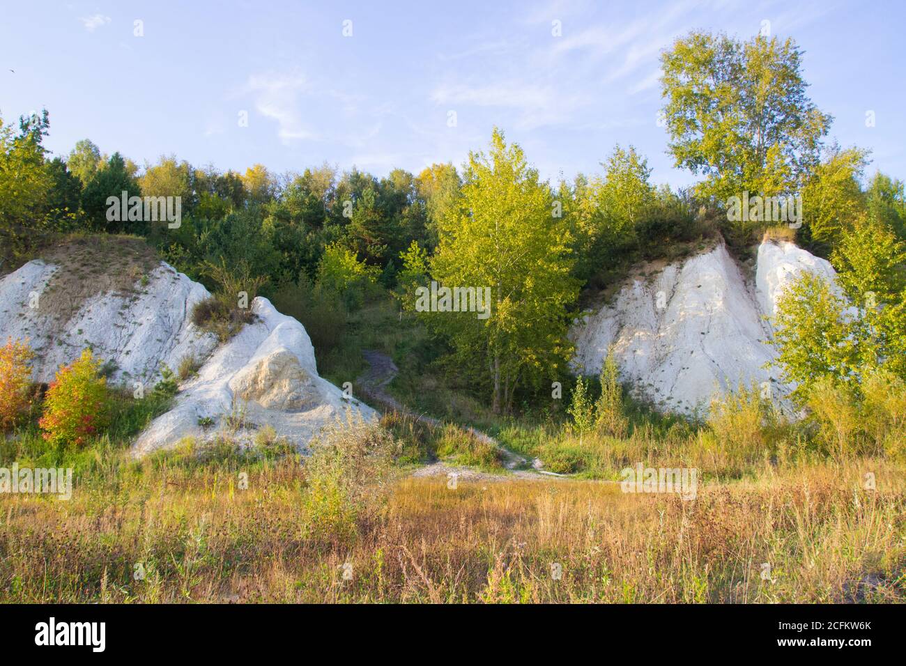 The Nature Of Siberia. Cliffs and mountains with trees. Beautiful rock ...