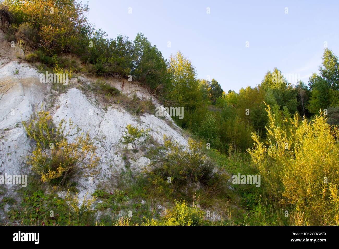 The Nature Of Siberia. Cliffs and mountains with trees. Beautiful rock ...