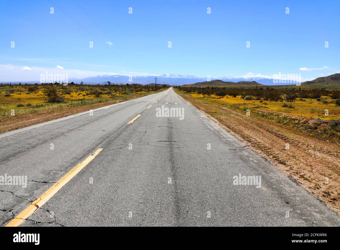 Road in California Desert, USA Stock Photo - Alamy