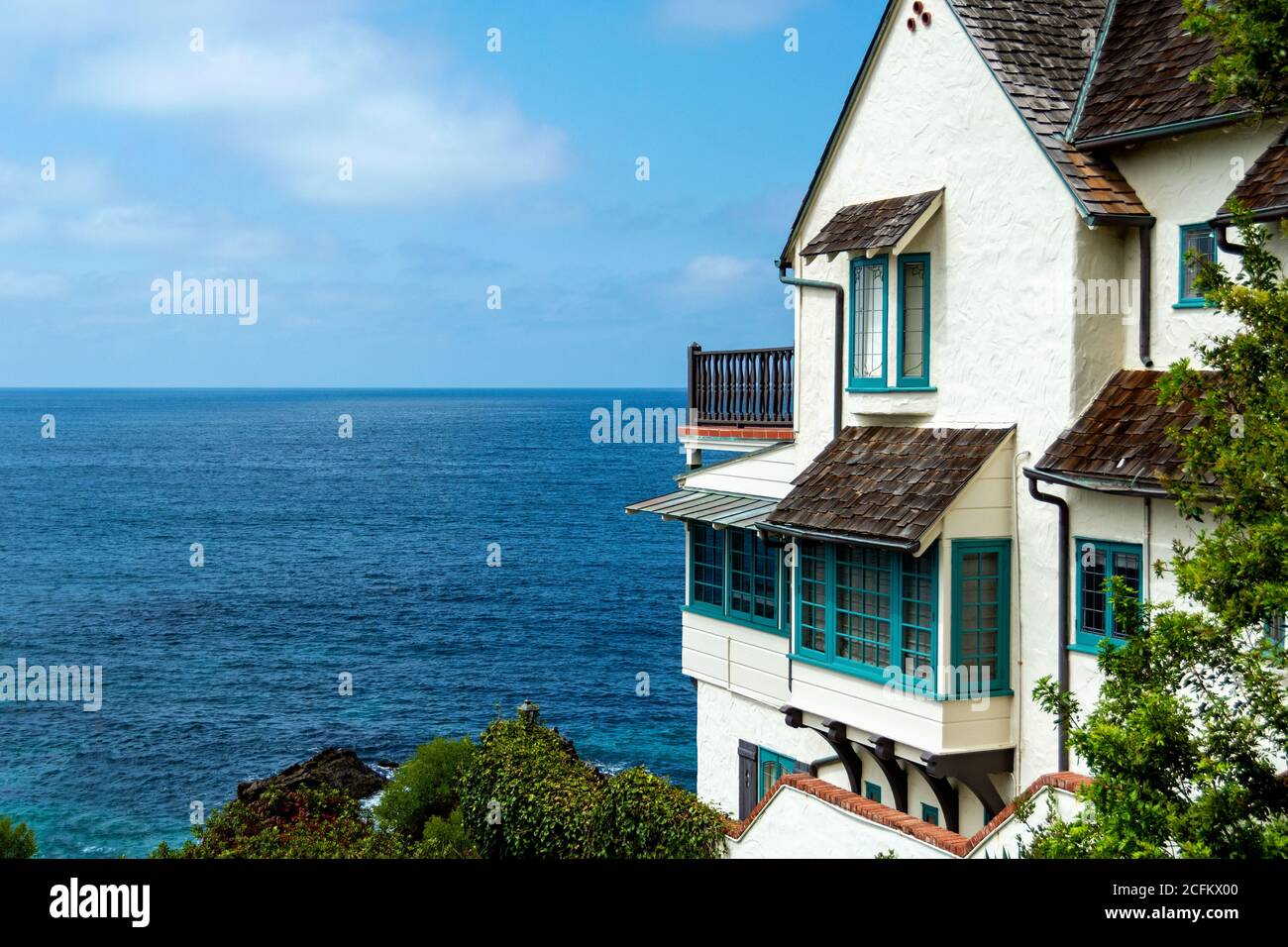 English Tudor-style home with spectacular ocean views in Wood's Cove ...