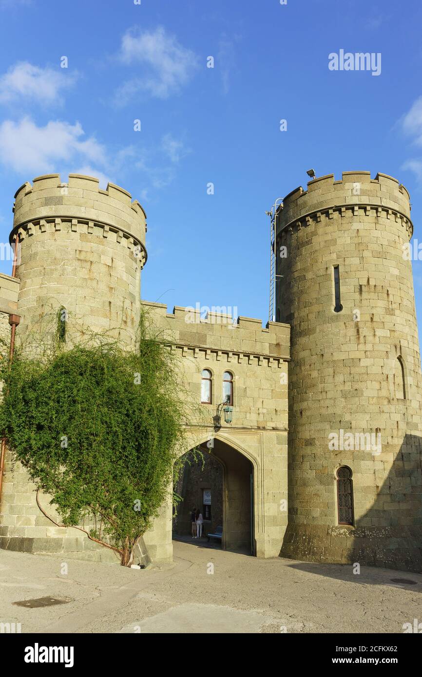 Alupka, Yalta, Crimea, Russia-September 12, 2018: Towers of the Western ...