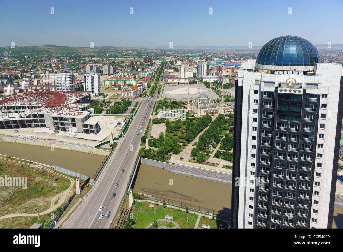 Grozny, Chechen Republic, Russia - June 02, 2019: View of the mosque in ...