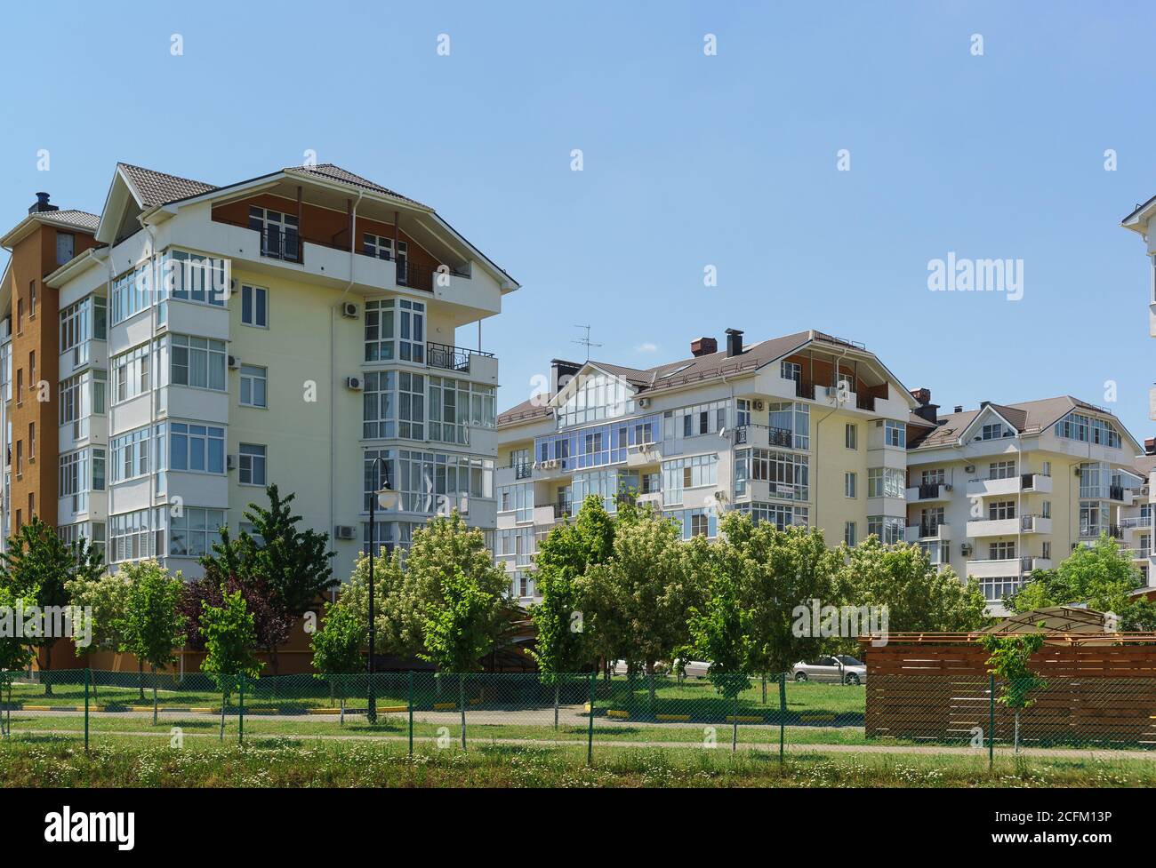 German Village, Krasnodar, Russia - June 09, 2019: low-Rise apartment ...