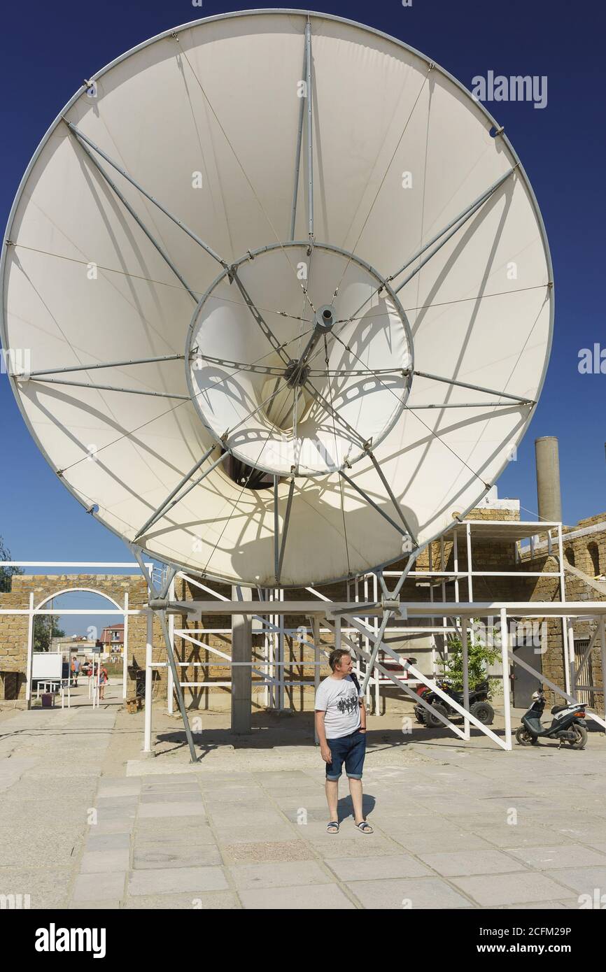 Popovka, Saki district, Crimea - 10 September 2019: a Giant white ...