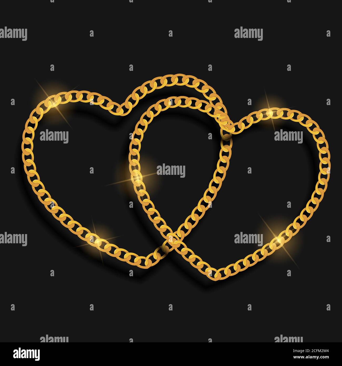 Chain Heart Love Background. Vector Illustration Stock Vector Image ...